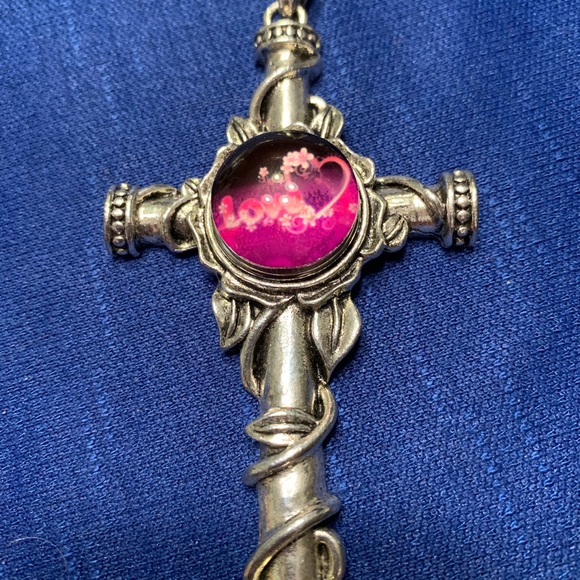 Jewelry | Silver Ornate Large Cross Necklace Snap Jewelry | Poshmark